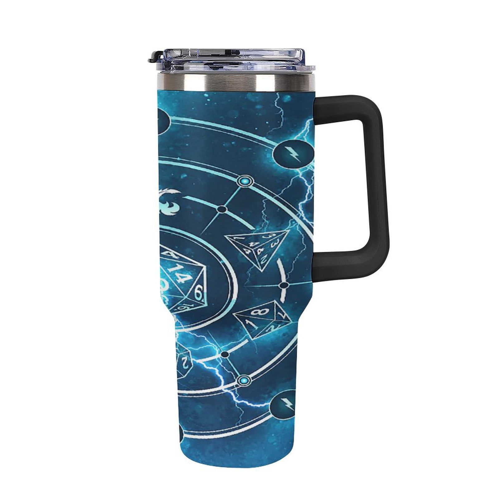 Dnd Dungeons Dragons Car Cup Tumbler with Handle & Straw 40Oz Cupholder ...