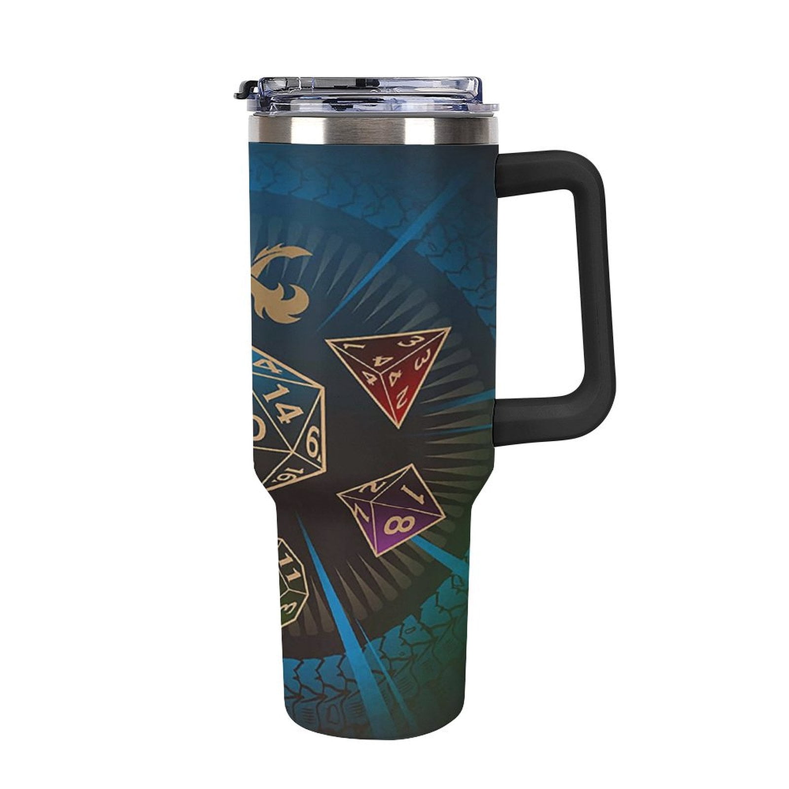 Dnd Dungeons Dragons Car Cup Tumbler with Handle & Straw 40 Oz ...