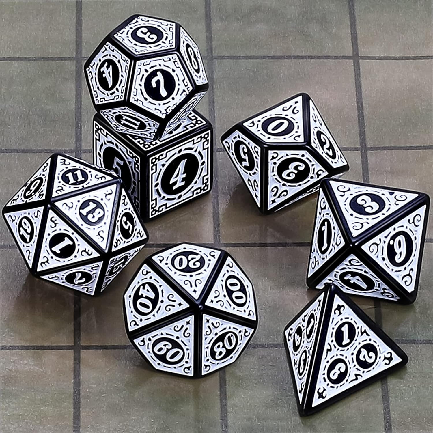 Dnd Polyhedral Dice Set For Dungeons And Dragons Rpg Mtg Role Playing ...