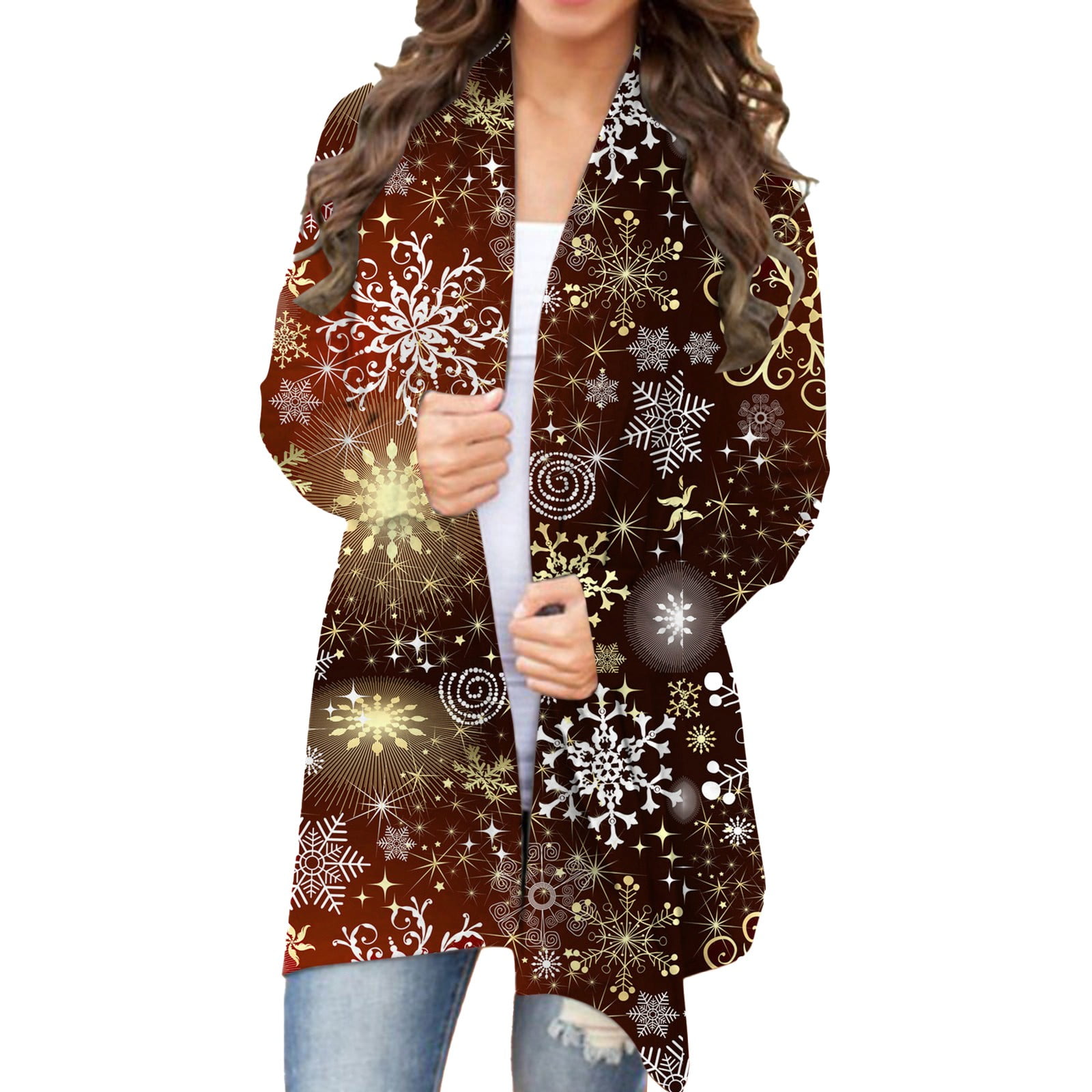 Dndkilg Christmas Cardigan Jacket for Women Christmas Santa Claus Long ... Dndkilg Christmas Cardigan Jacket for Women Christmas Santa Claus Long ...
