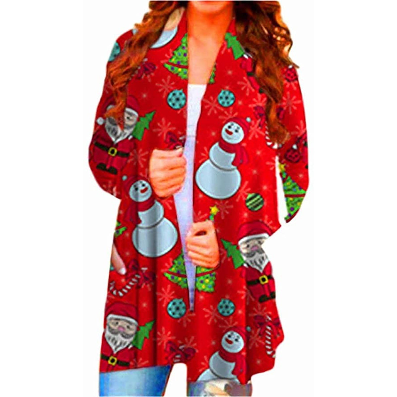 Dndkilg Christmas Cardigan for Ladies Christmas Snowman Funny Open ... Dndkilg Christmas Cardigan for Ladies Christmas Snowman Funny Open ...