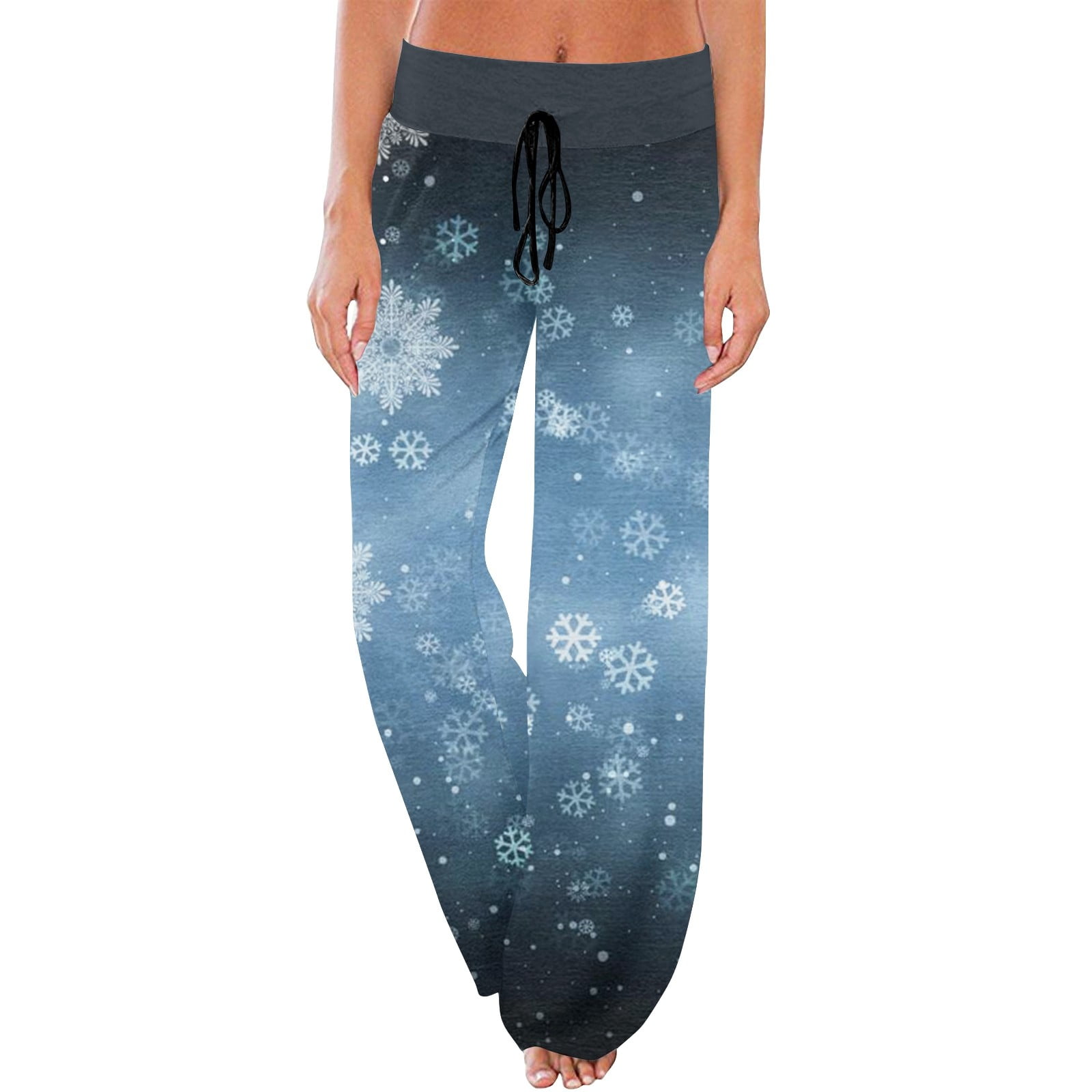 Dndkilg Christmas Cute Pajama Pants Snowflake Funny Plus Size High ...