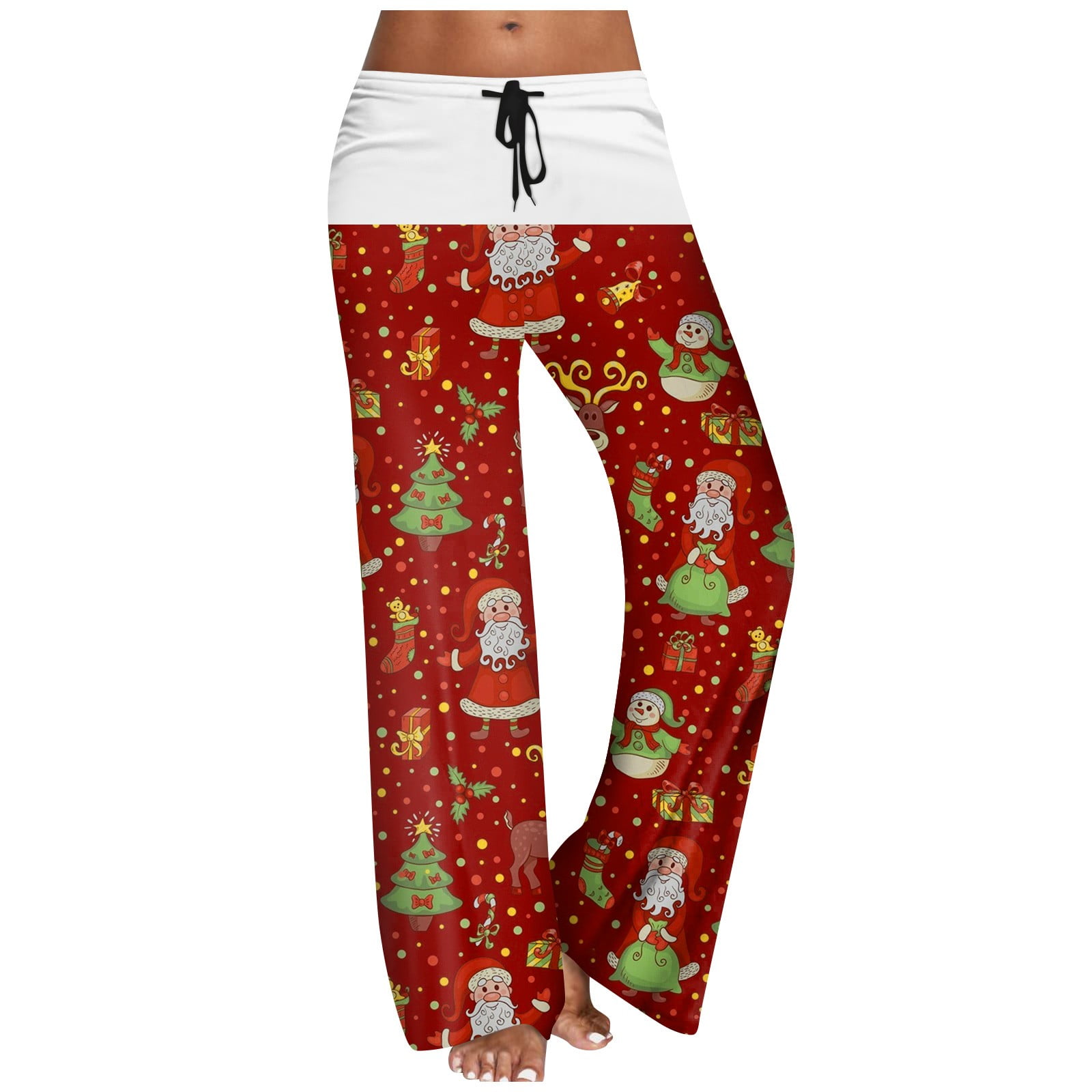 Dndkilg Christmas Cute Pajama Pants Snowman Funny Holiday Plus Size ...