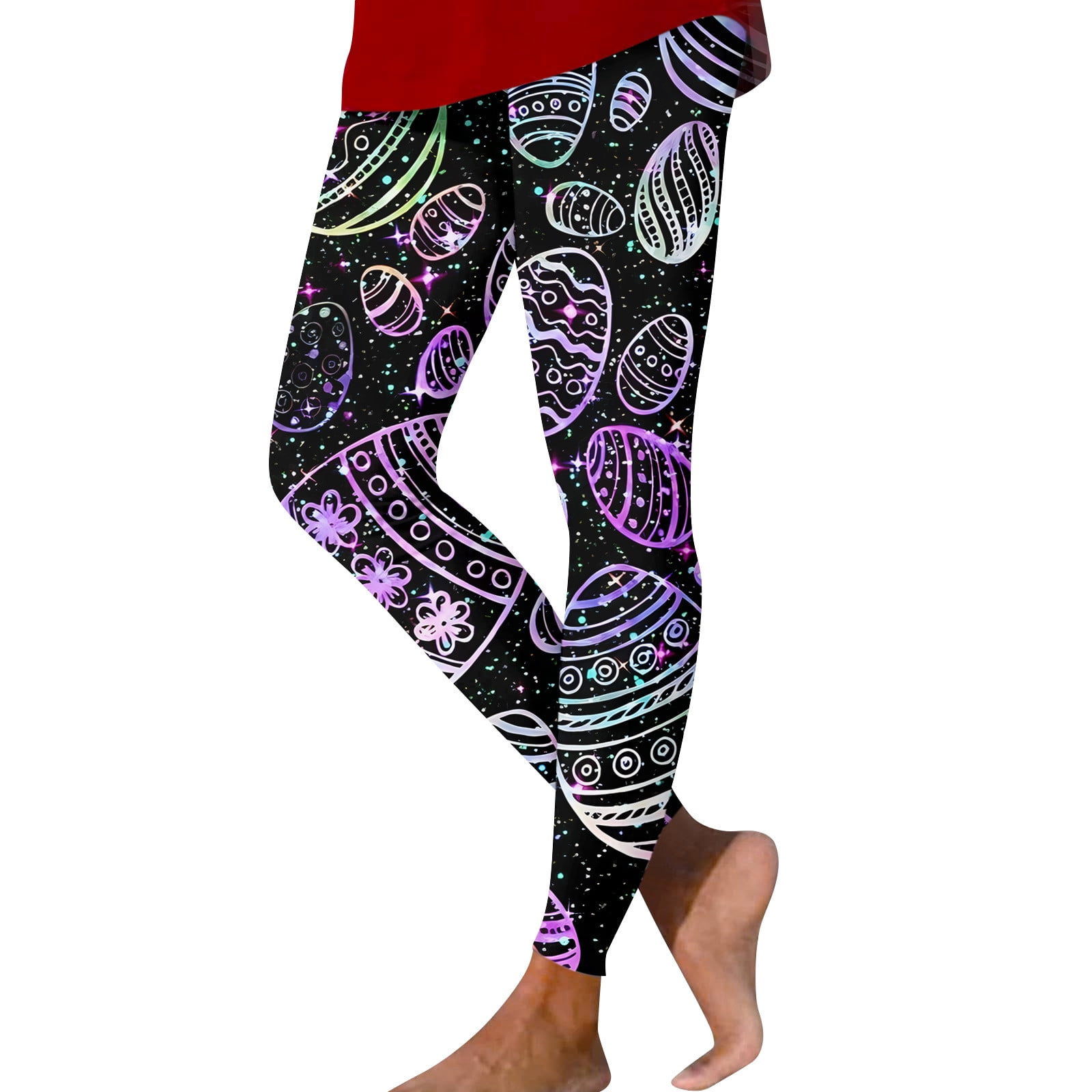 Dndkilg Easter Leggings For Women Plus Tummy Control Easter Day Plus ...