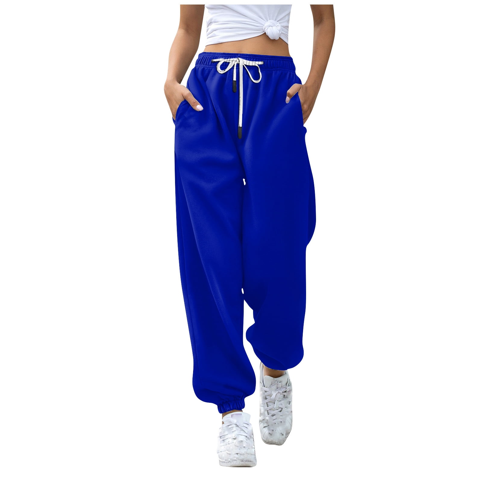 Dndkilg Fleece Or Sweat Pants W/Pockets Plus Sized Cinch Leg with ...