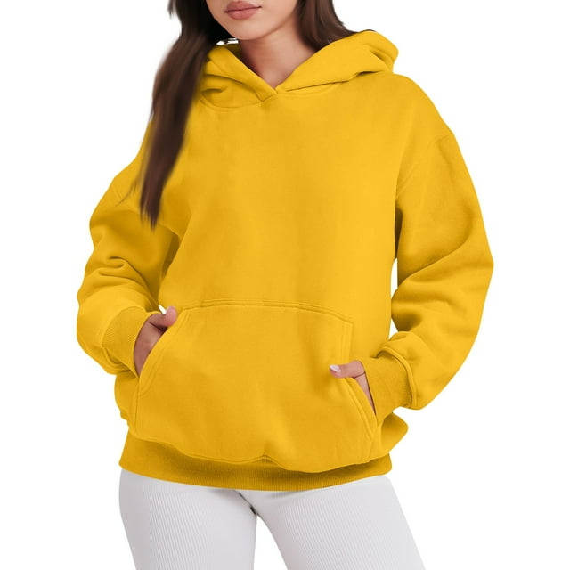 Dndkilg Oversized Sweatshirt Fashion Yellow with Pocket Hoodies for ...