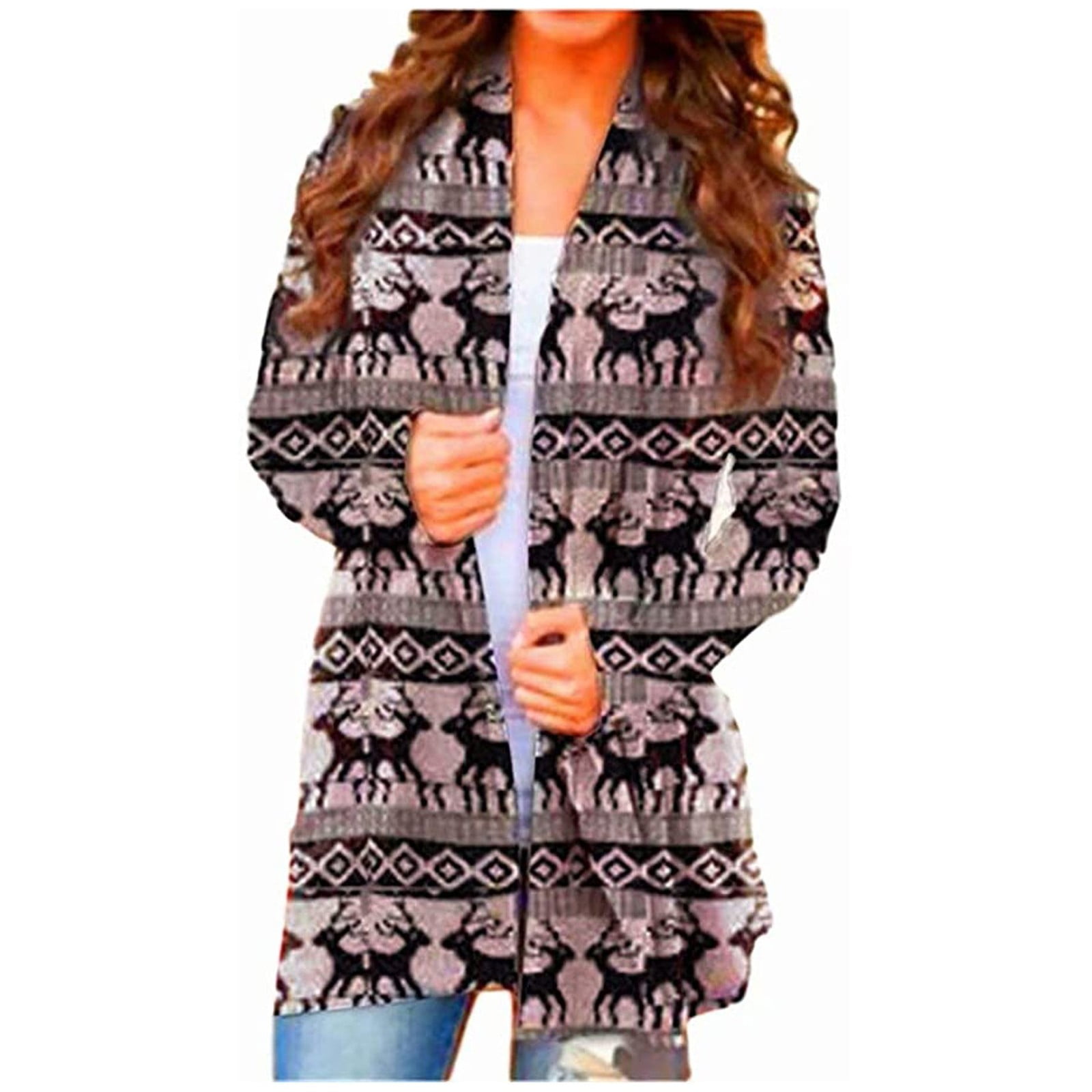 Dndkilg Women Christmas Cotton Cardigan Christmas Deer Lightweight Long ... Dndkilg Women Christmas Cotton Cardigan Christmas Deer Lightweight Long ...