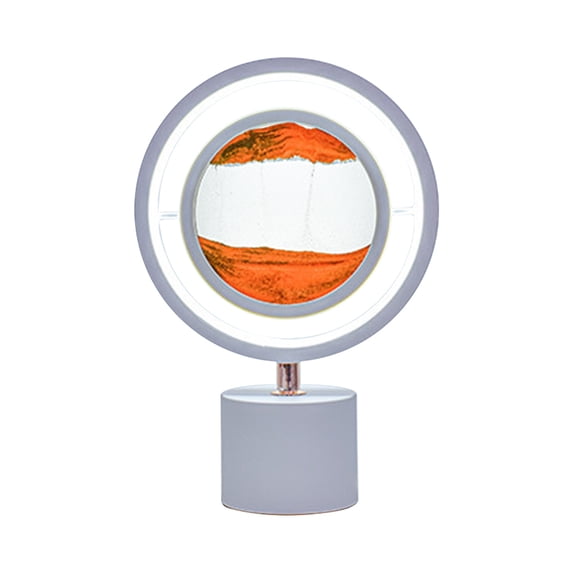 Dnogom 360° Rotating Sand Art Table Lamp, USB-Rechargeable Dimmable ...