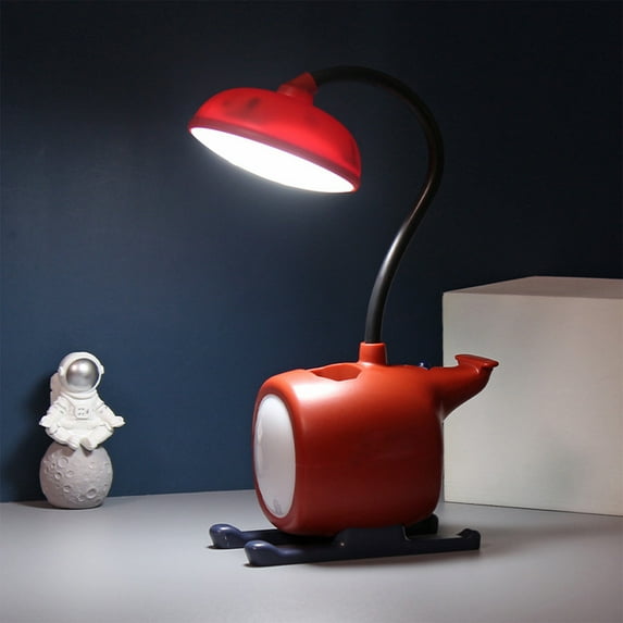 Dnogom Aeroplane Desk Lamp, Rechargeable Dimming Eye-Caring LED Reading ...