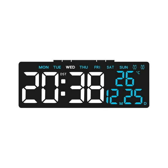 Dnogom Multi-Functional LED Digital Alarm Clock with Date/Temp Display ...