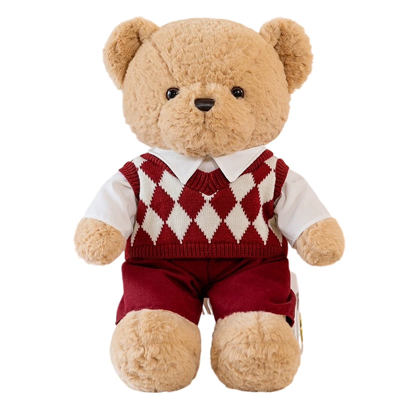 Dnogom Valentine's Day Couple Teddy Bear Plush Doll, 17.7" Soft Cozy ...