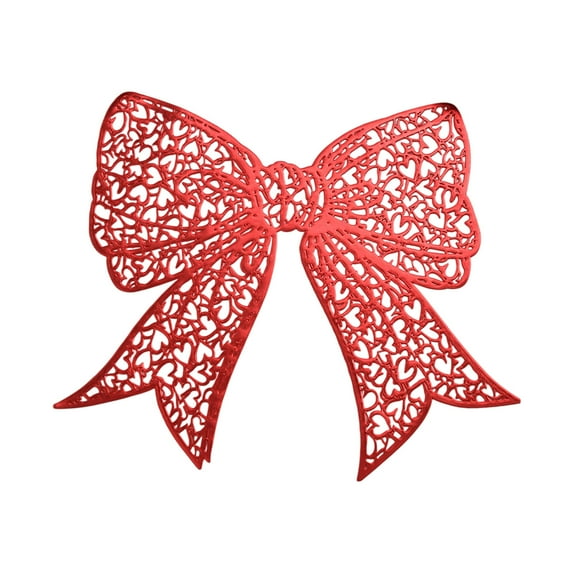 Dnogom Valentine's Day Decorative Bow-Shaped Table Mat, 14.9x12.5in ...