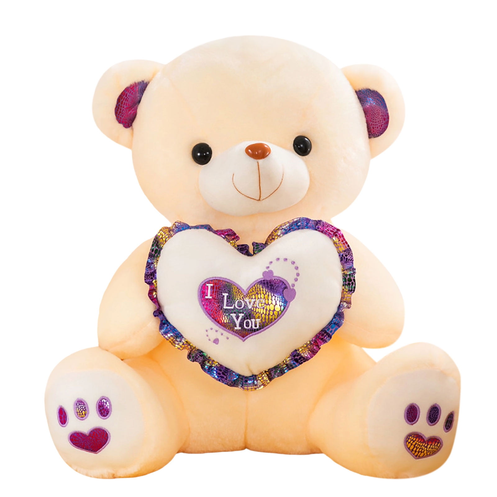 Dnogom Valentine's Day “I Love You” Heart-Shape Plush Bear Doll, 9 ...