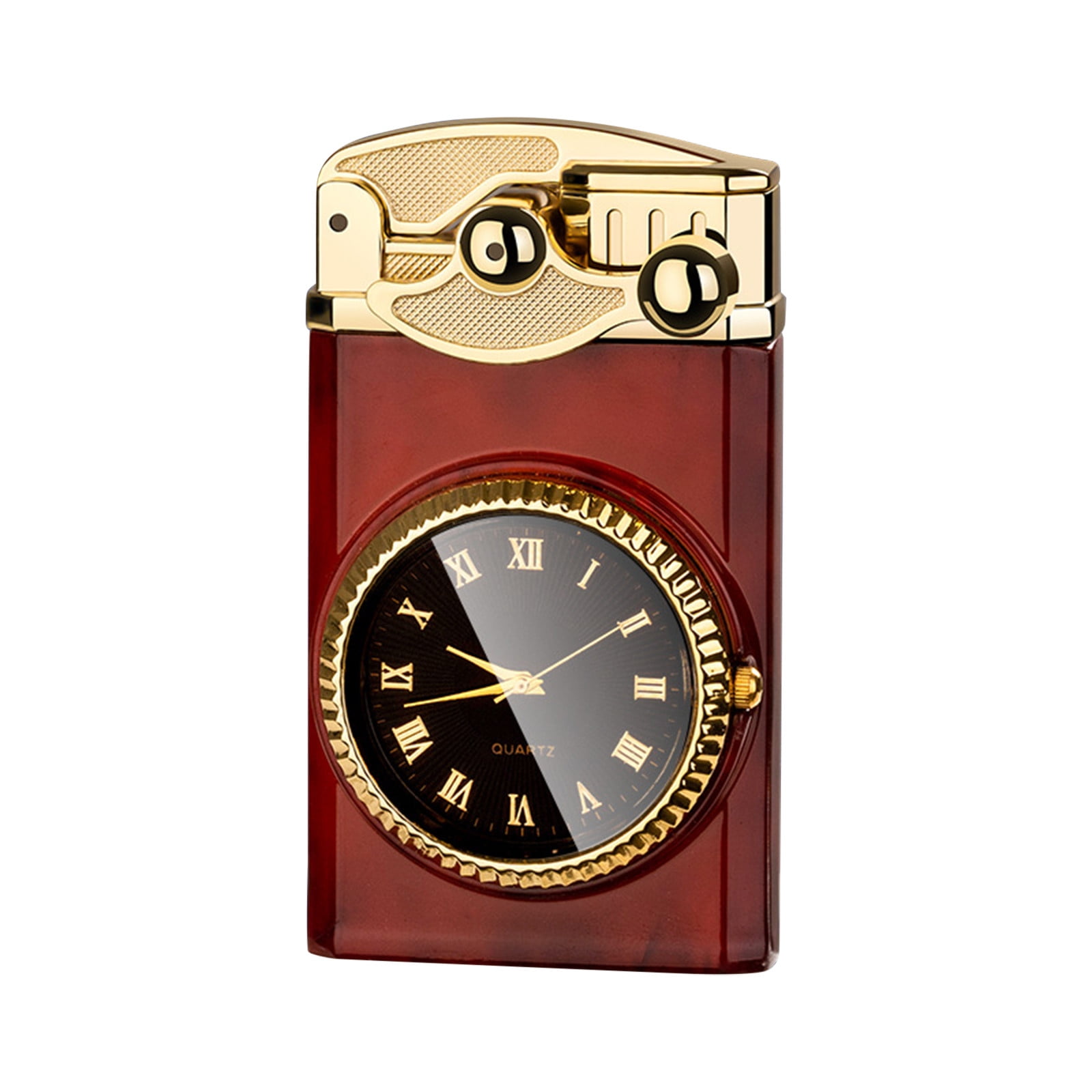 Dnogom Watch-Style Metal Rocker Butane Lighter with LED Light ...