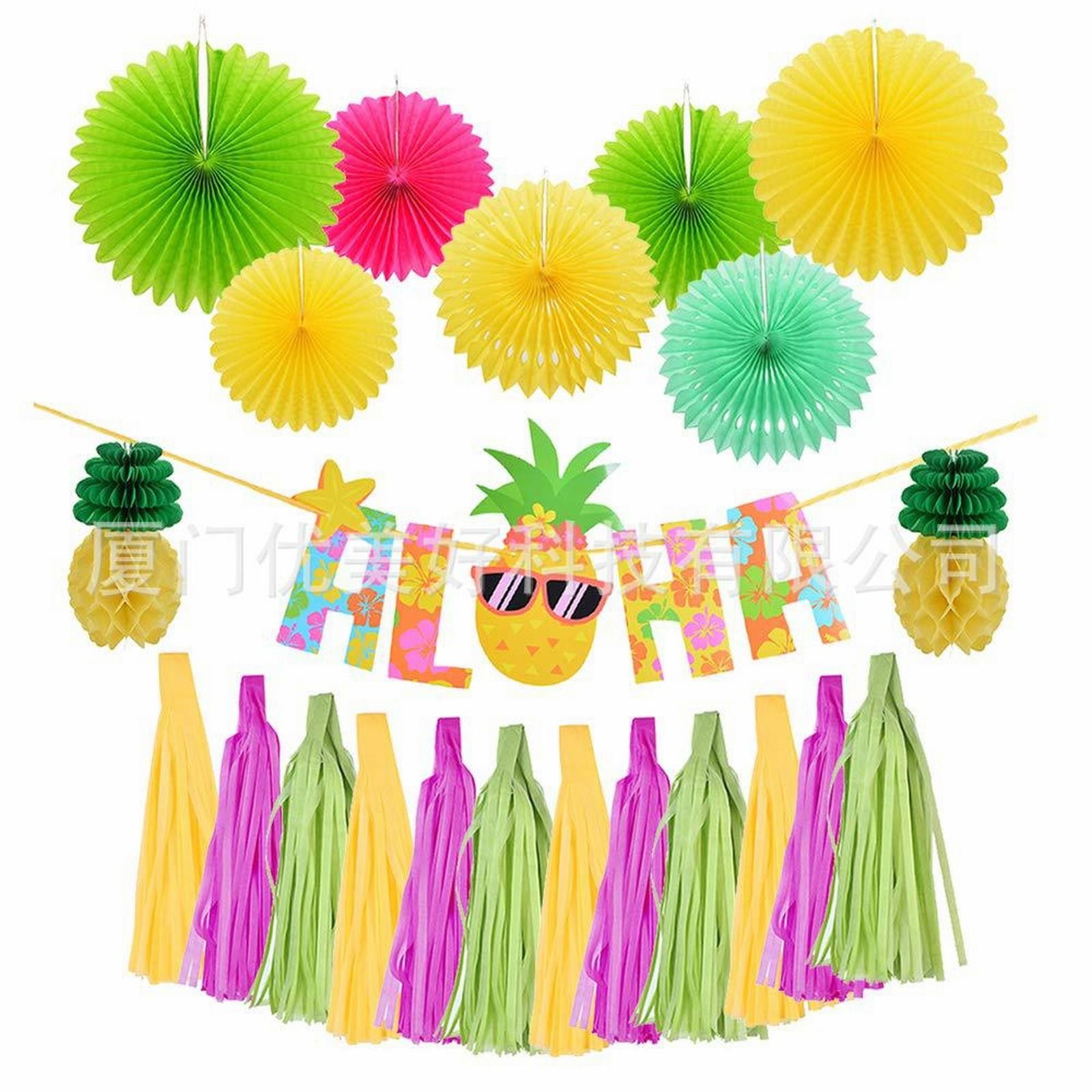 Dnyelq Party Supplies Clearance Party Pineapple Honeycomb Fans Paper