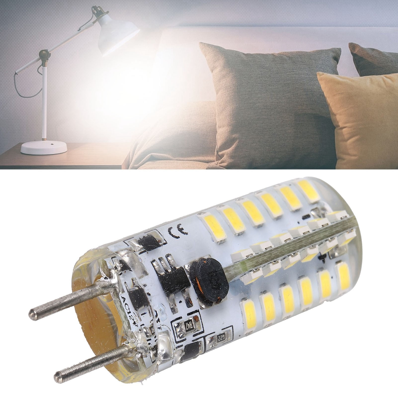 Dnzceghtig 48LED Silicone Bulb 3W 300LM GY6.35 BiPin Bulb AC12V for ...