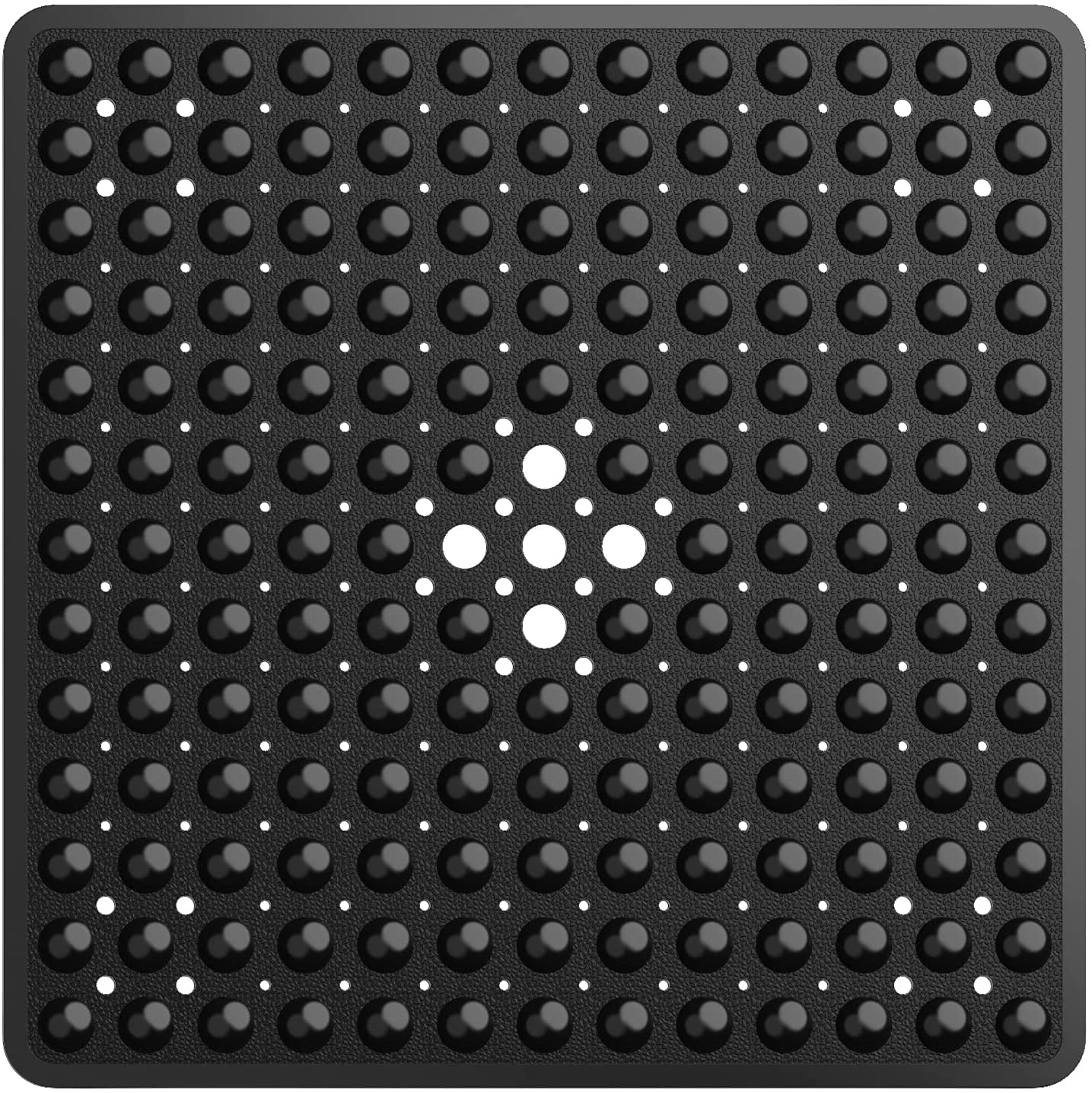 Dnzzs 21x21 Non-Slip Shower Stall Mat, Machine Washable, Black ...