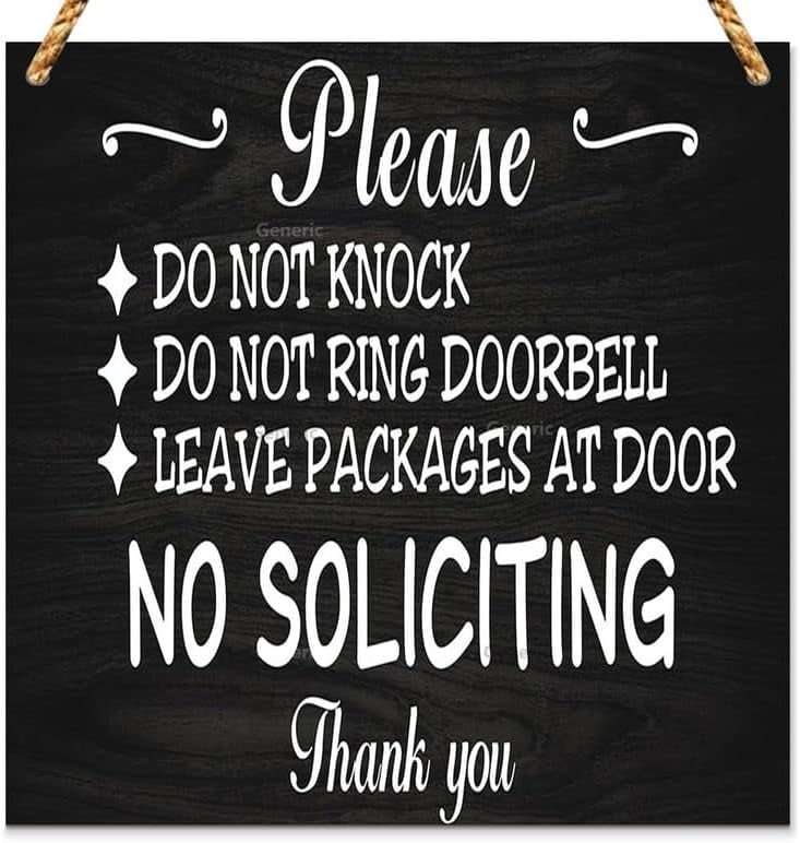 Do not Disturb Wooden Hanging Sign Do Not Knock or Ring Doorbell Plaque ...