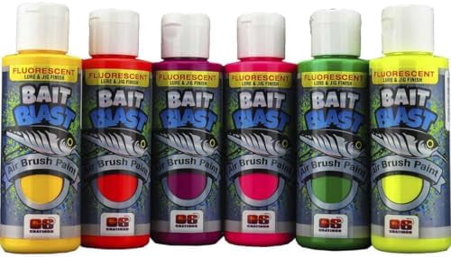 Do It Bait Blast Air Brush Paint for Fishing Lures - Kit 6 Colors CS ...