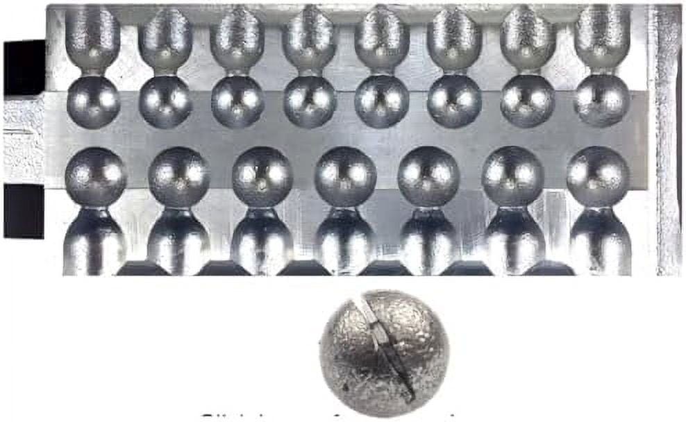 Do It Mold Round Split Shot Sinker Production 1/4, 3/8 oz (15 Cavities ...