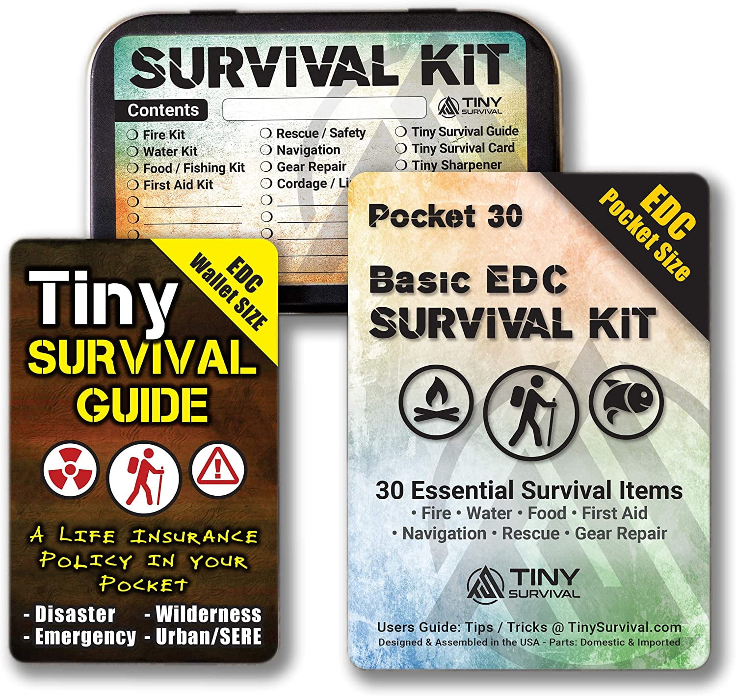 Do-It-Yourself: EDC Survival Kit Bundles: Kit + Tiny Survival Guide ...