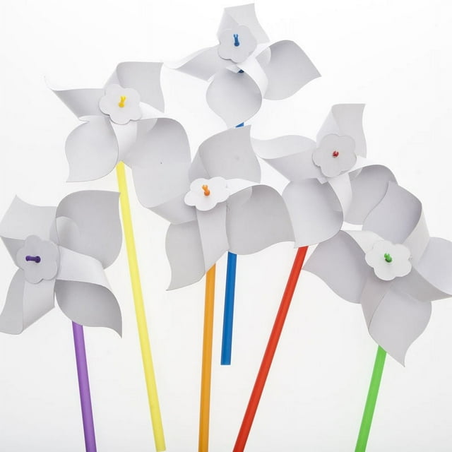 DIY Art Making Painting - 24 Pc Paper Pinwheels Craft Kits with ...