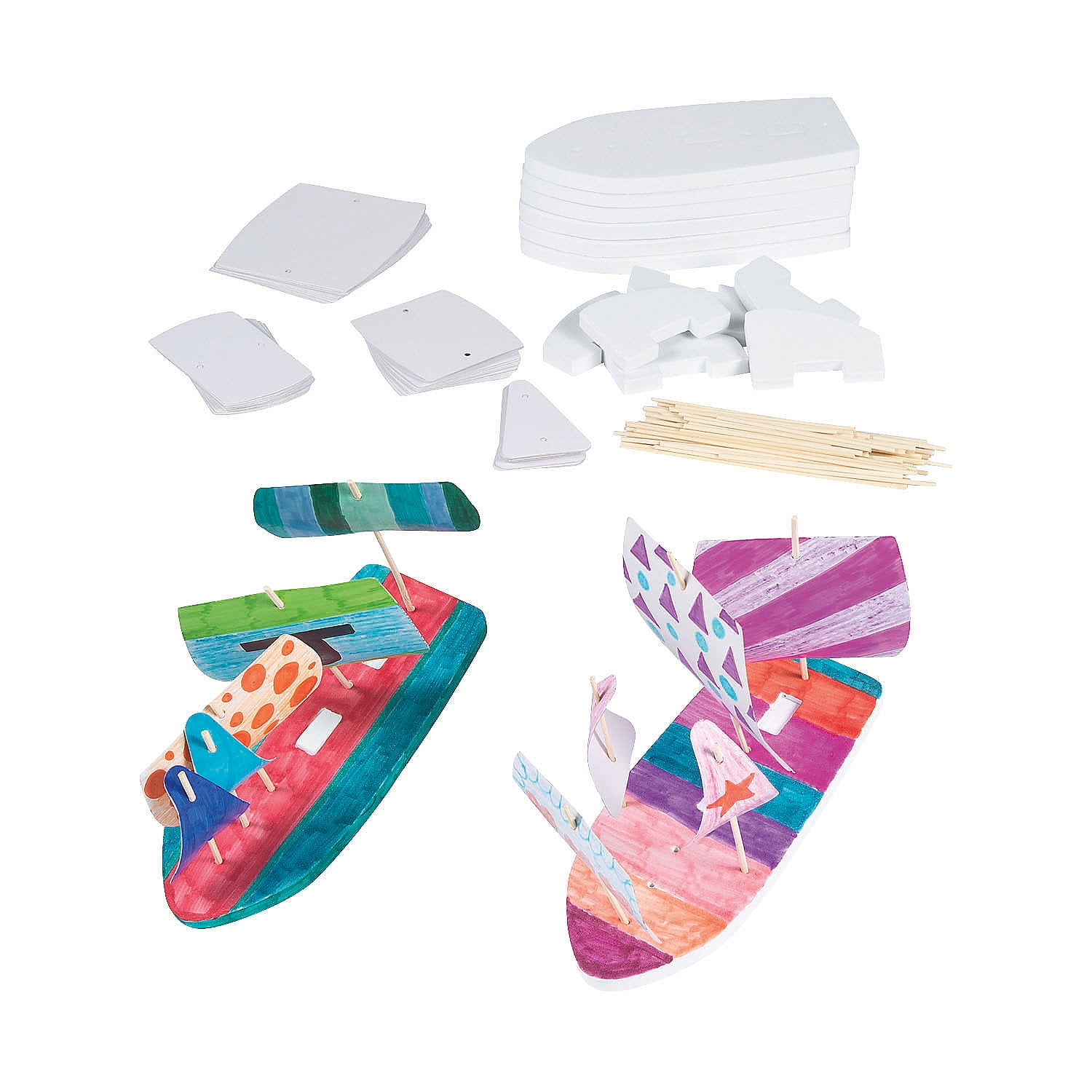 Do It Yourself Steam Boat Craft Kit- Craft Kits - 10 Pieces - Walmart.com