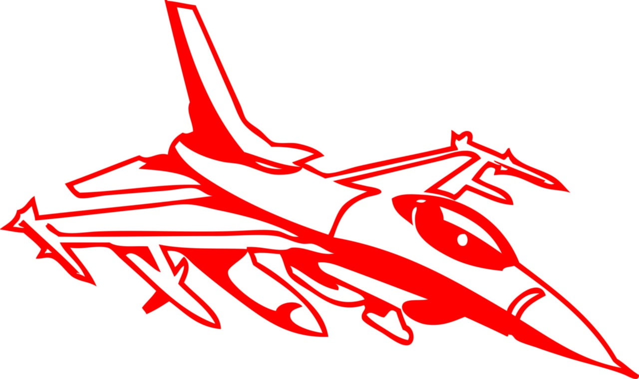 Do It Yourself Wall Decal Sticker Jet Plane Boys Bed Room Size: 16x32 ...