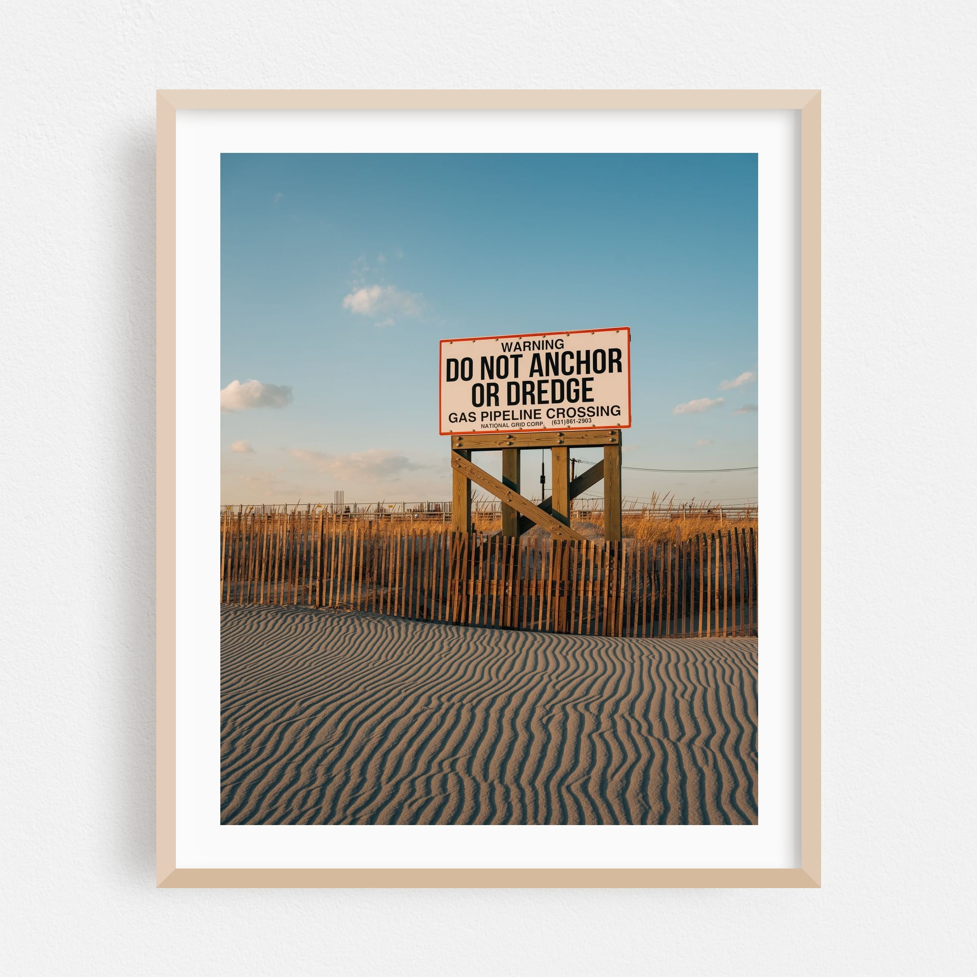 Do Not Anchor or Dredge - Long Beach New York Photography Oak Framed ...