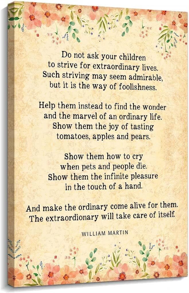 Do Not Ask Your Children to Strive Poem Wall Art poster Deco Posters ...