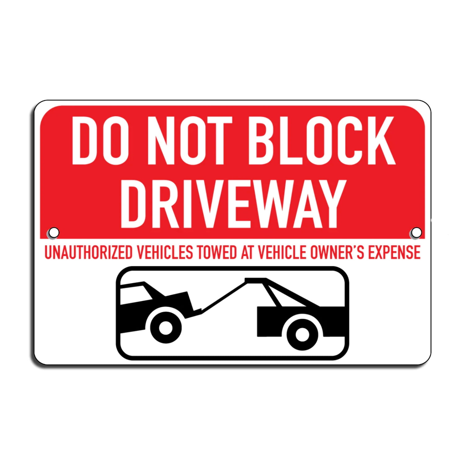 Do Not Block Driveway Sign, 12 x 18 inch, Aluminum or Plastic - Walmart.com