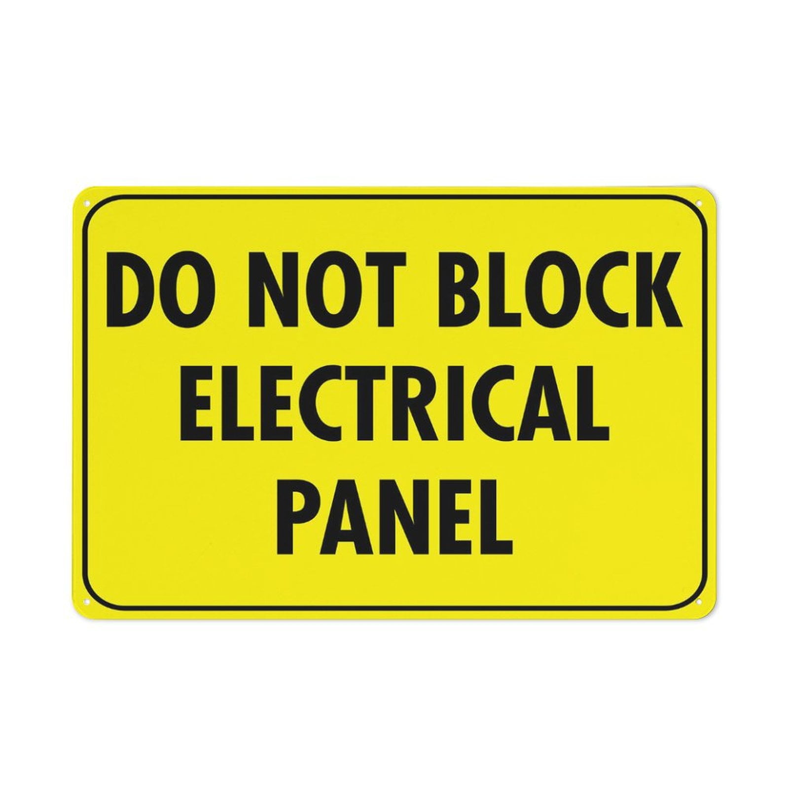 Do Not Block Electrical Panel Sign 12 X 8 Inches Reflective Aluminum ...