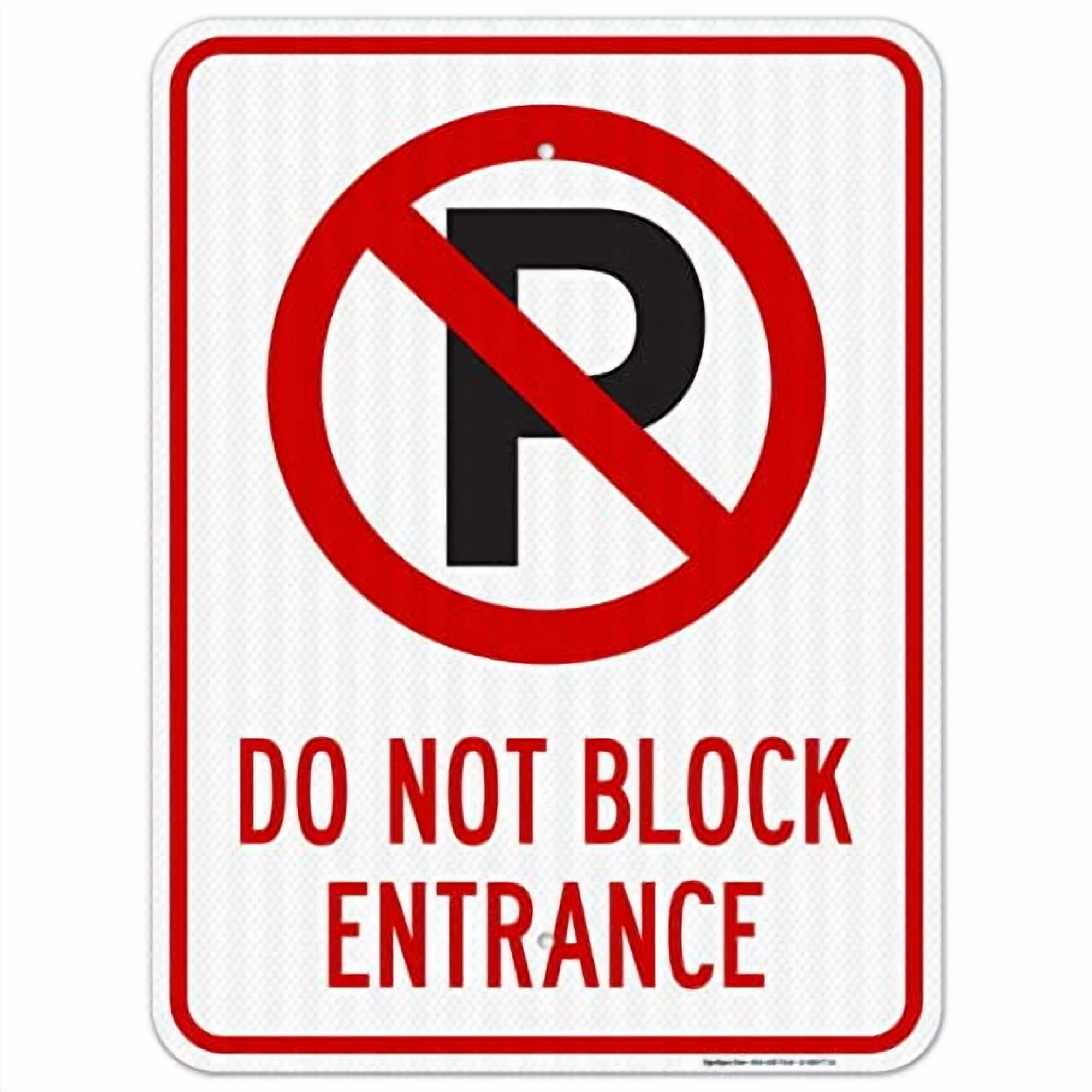 Do Not Block Entrance with Graphic Sign, 18x24 Inches, 3M EGP ...