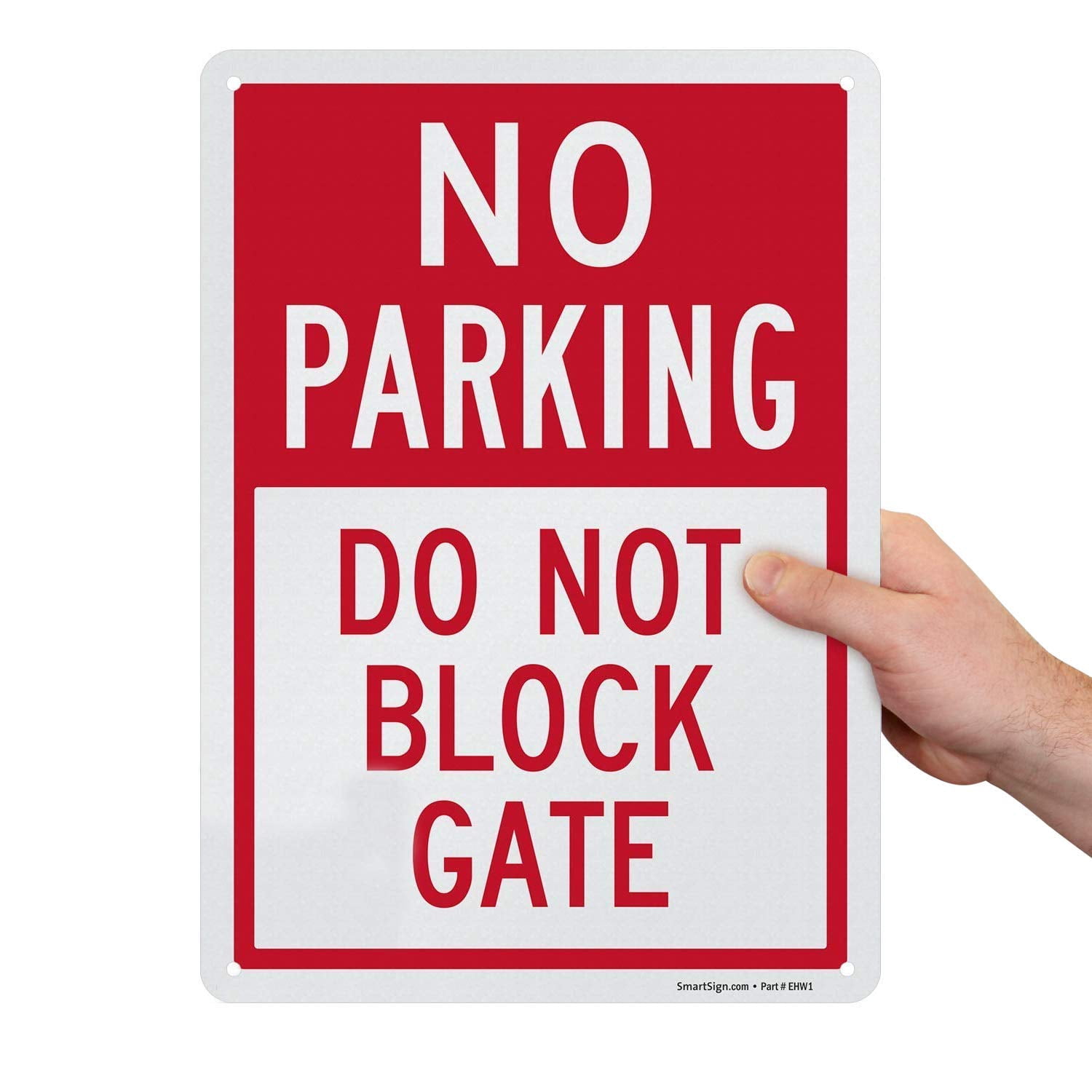 Do Not Block Gate Sign, No Parking Sign | 8 x 12 Inches, Built to Last ...
