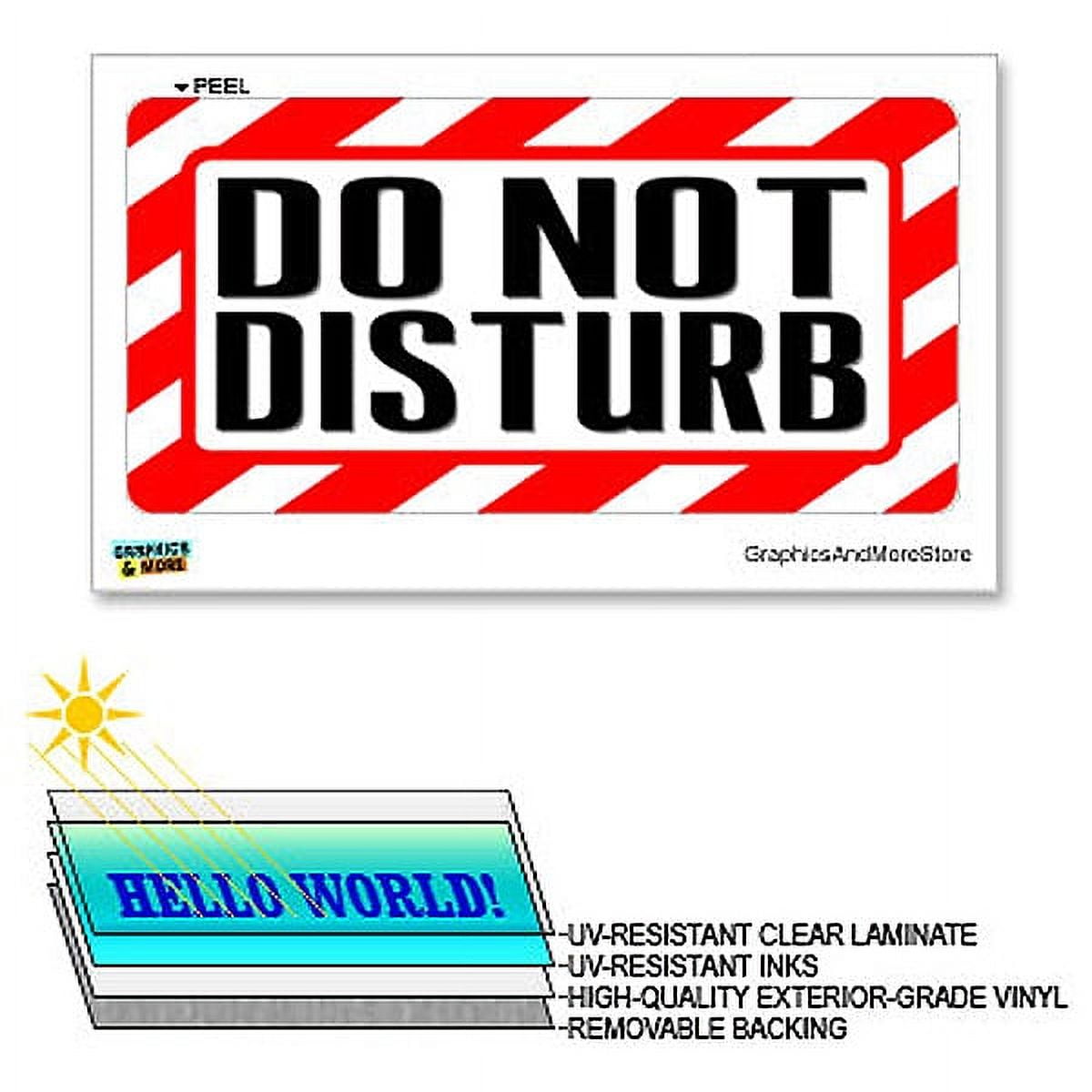 Do Not Disturb - 12 in x 6 in - Laminated Sign Alert Warning Business ...