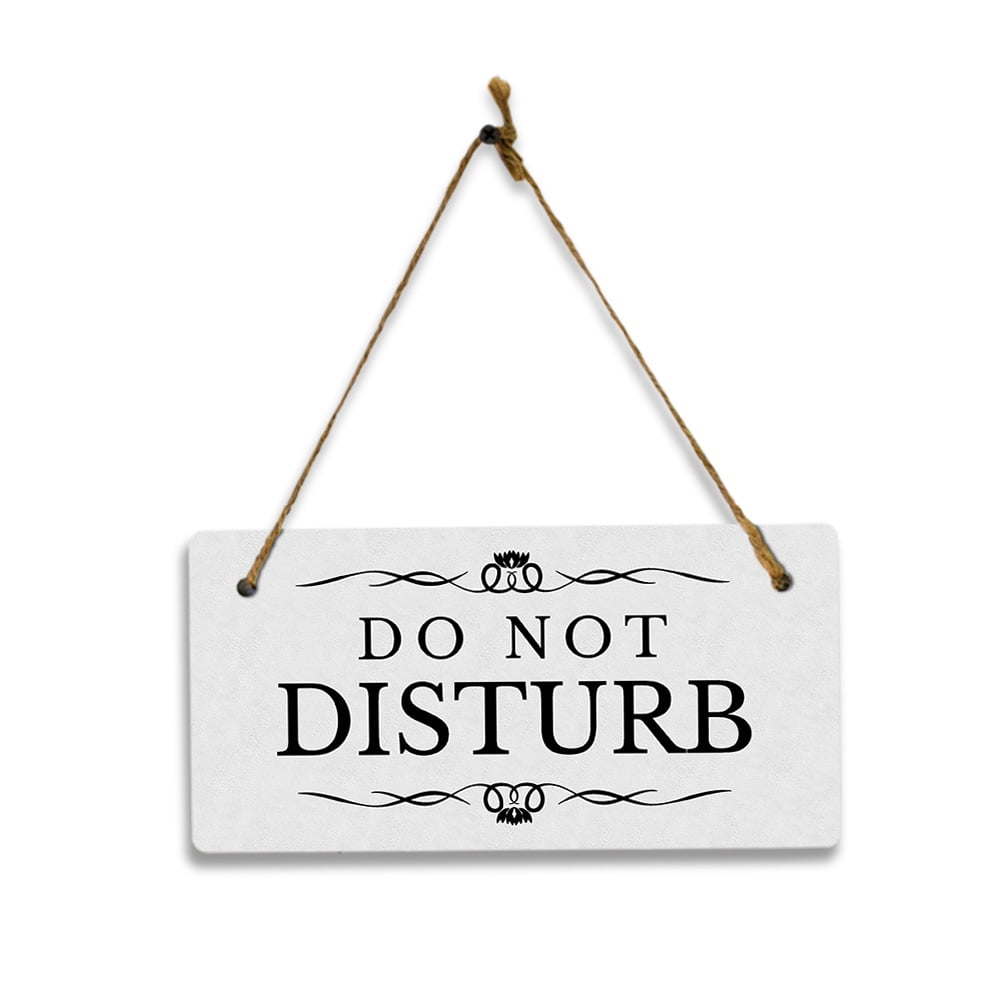 Do Not Disturb 5" x 10" Hanging Wall or Door Sign | Rustic Twine ...
