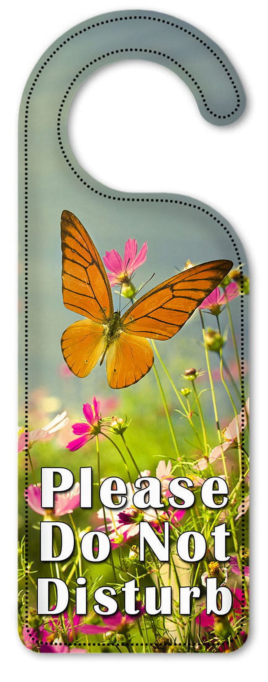 Do Not Disturb Door Knob Hanger Sign - Butterflies - Walmart.com