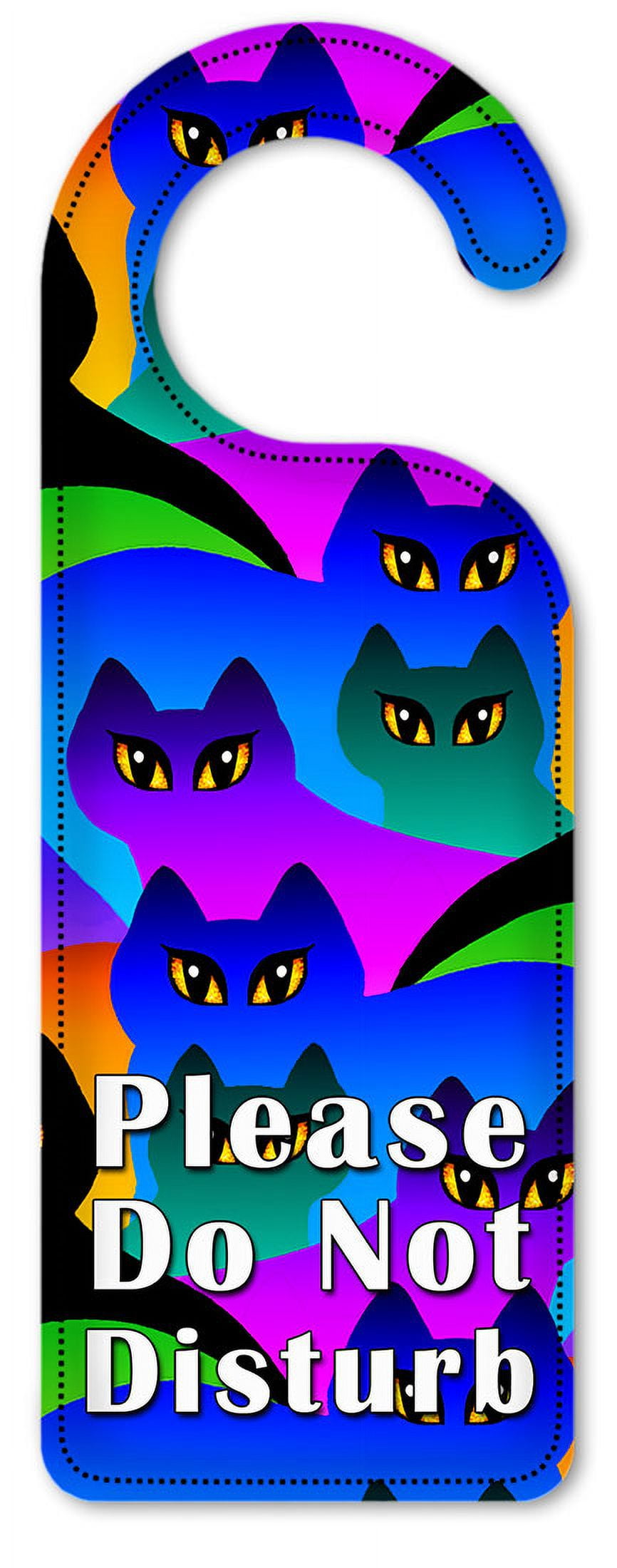Do Not Disturb Door Knob Hanger Sign - Cat Silhouettes - Image by Dan ...