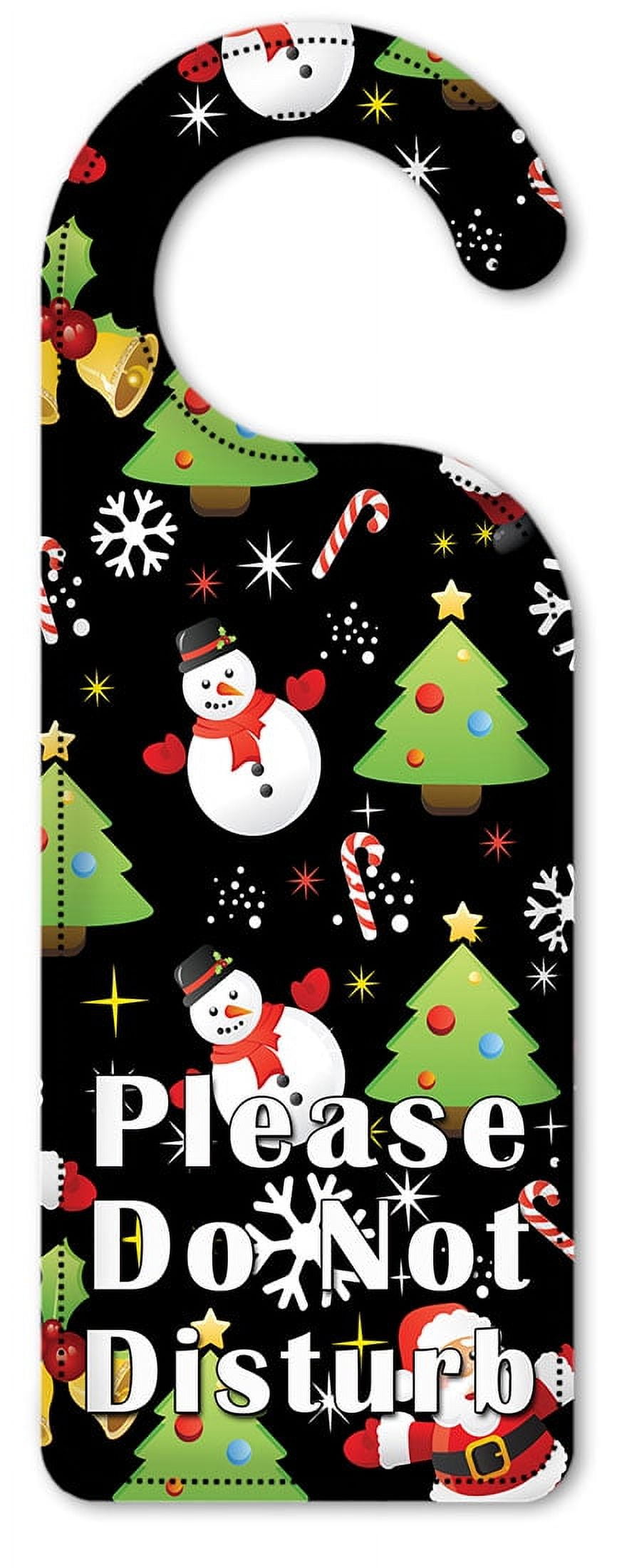 Do Not Disturb Door Knob Hanger Sign - Christmas Wrap - Walmart.com
