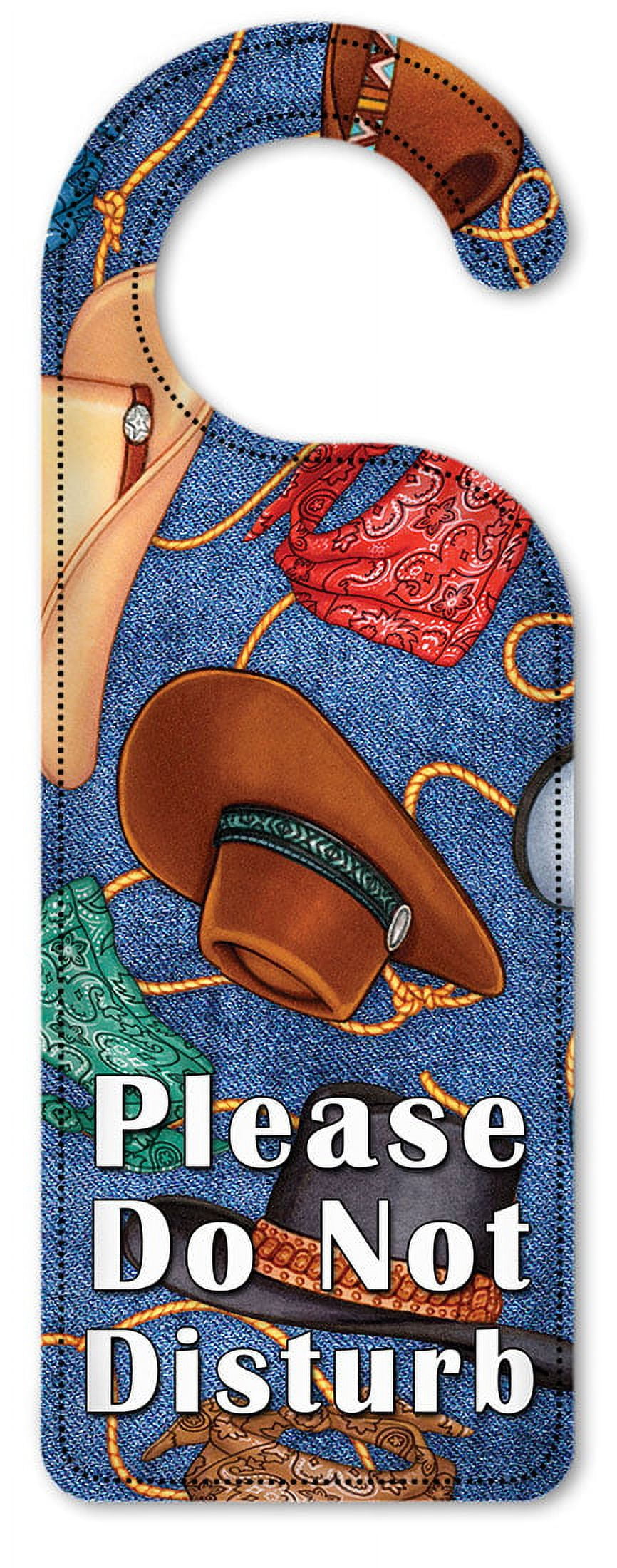 Do Not Disturb Door Knob Hanger Sign - Cowboy Hats (denim) - Image by ...