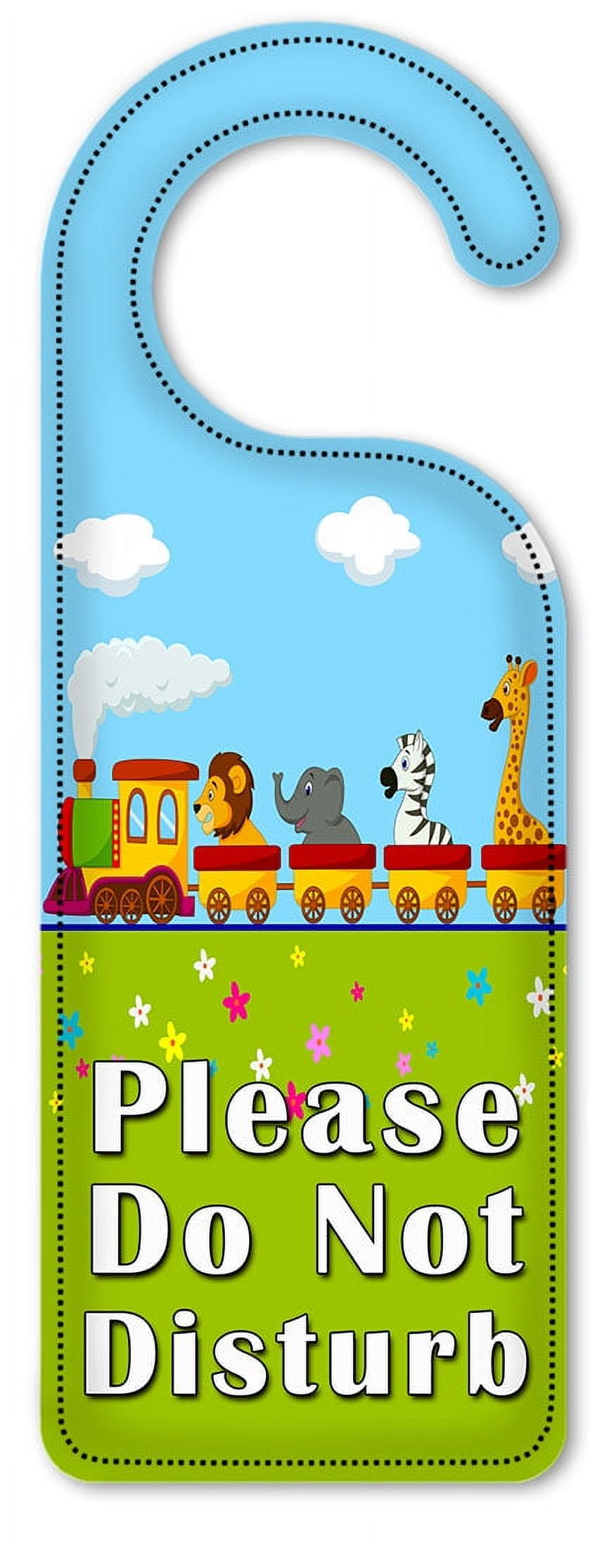 Do Not Disturb Door Knob Hanger Sign - Cute Animal Train - Walmart.com