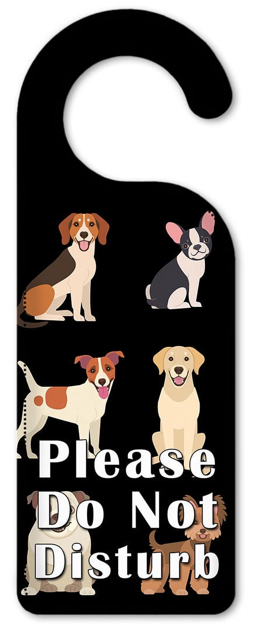 Do Not Disturb Door Knob Hanger Sign - Cute Dogs - Walmart.com
