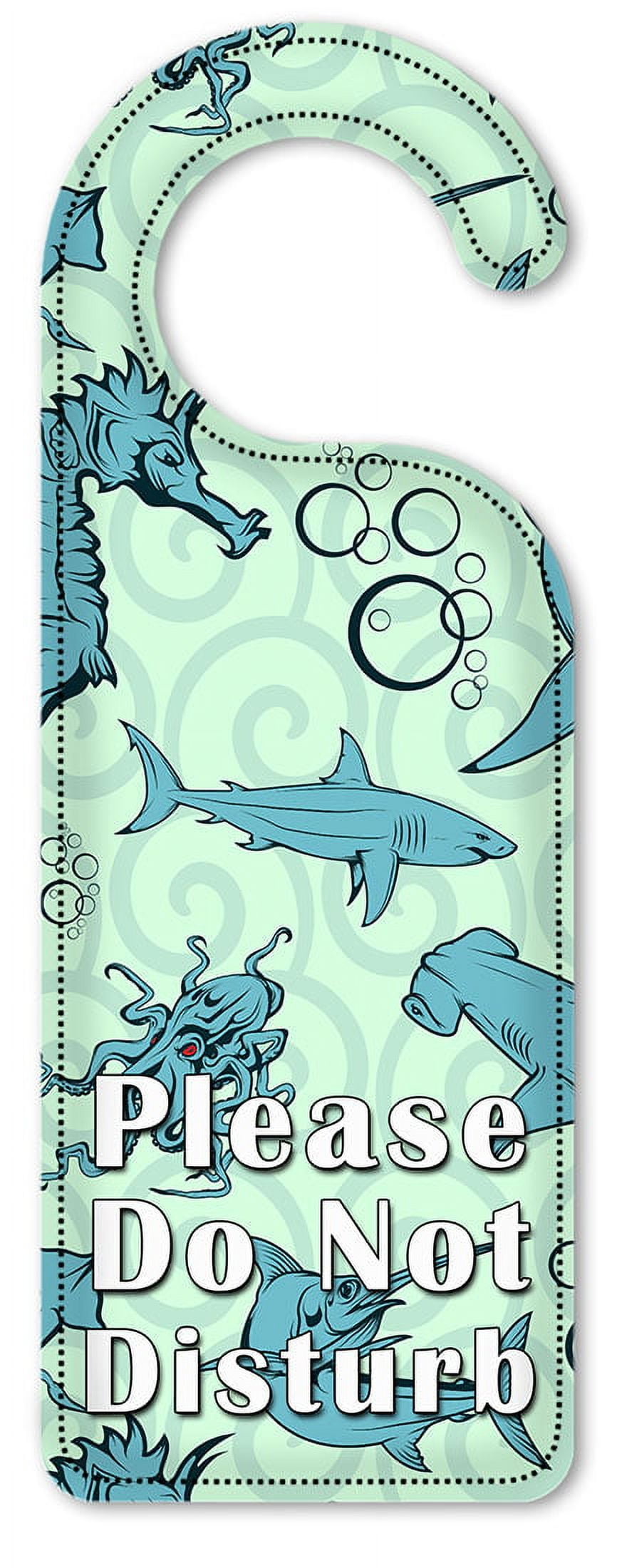Do Not Disturb Door Knob Hanger Sign - Deep Sea Animals - Walmart.com