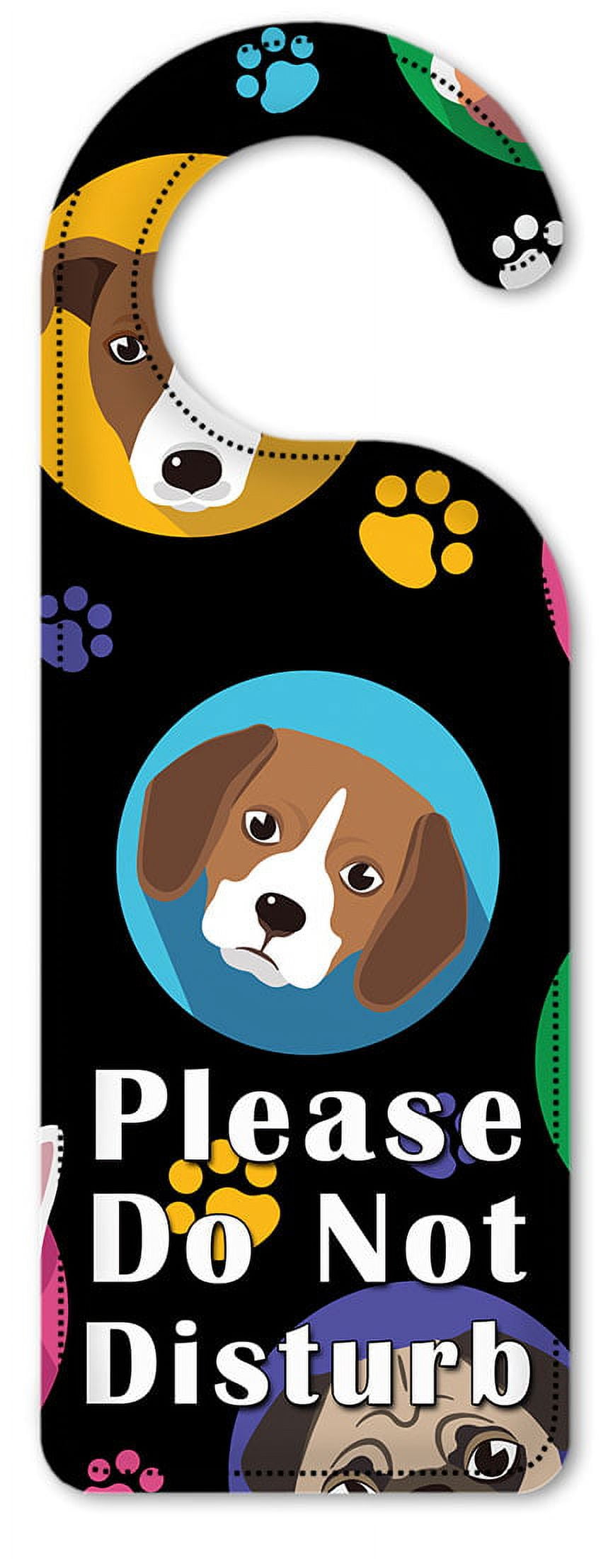 Do Not Disturb Door Knob Hanger Sign - Dog Heads - Walmart.com