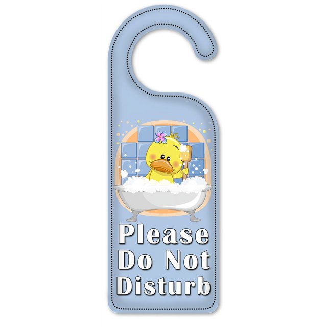 Do Not Disturb Door Knob Hanger Sign - Duck in Bath - Walmart.com