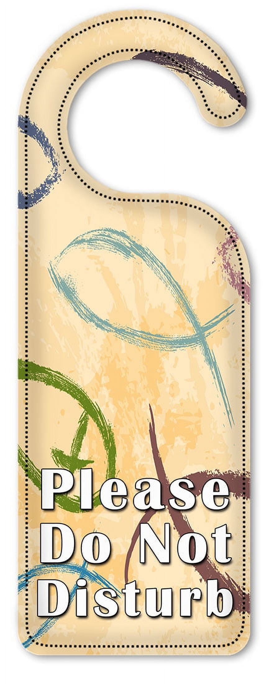 Do Not Disturb Door Knob Hanger Sign - Fish Symbols - Walmart.com