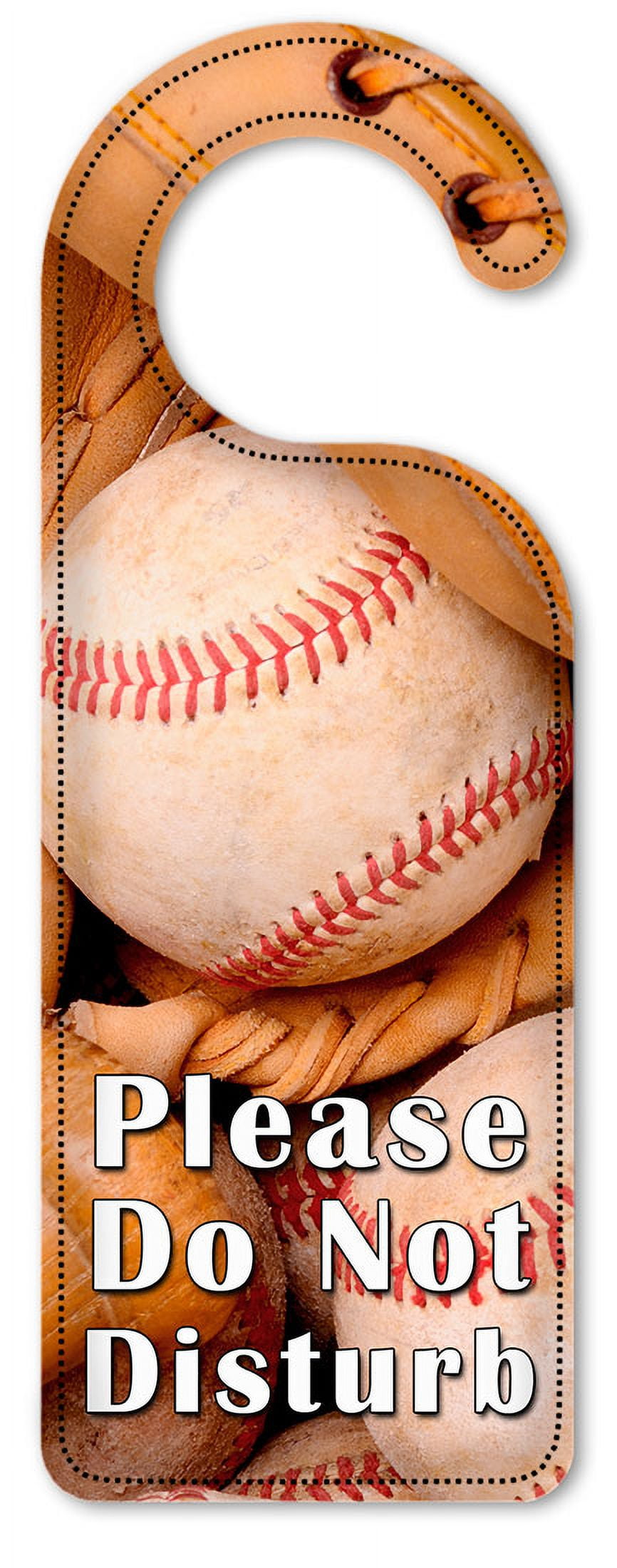 Do Not Disturb Door Knob Hanger Sign - Glove, Balls, Bat - Walmart.com