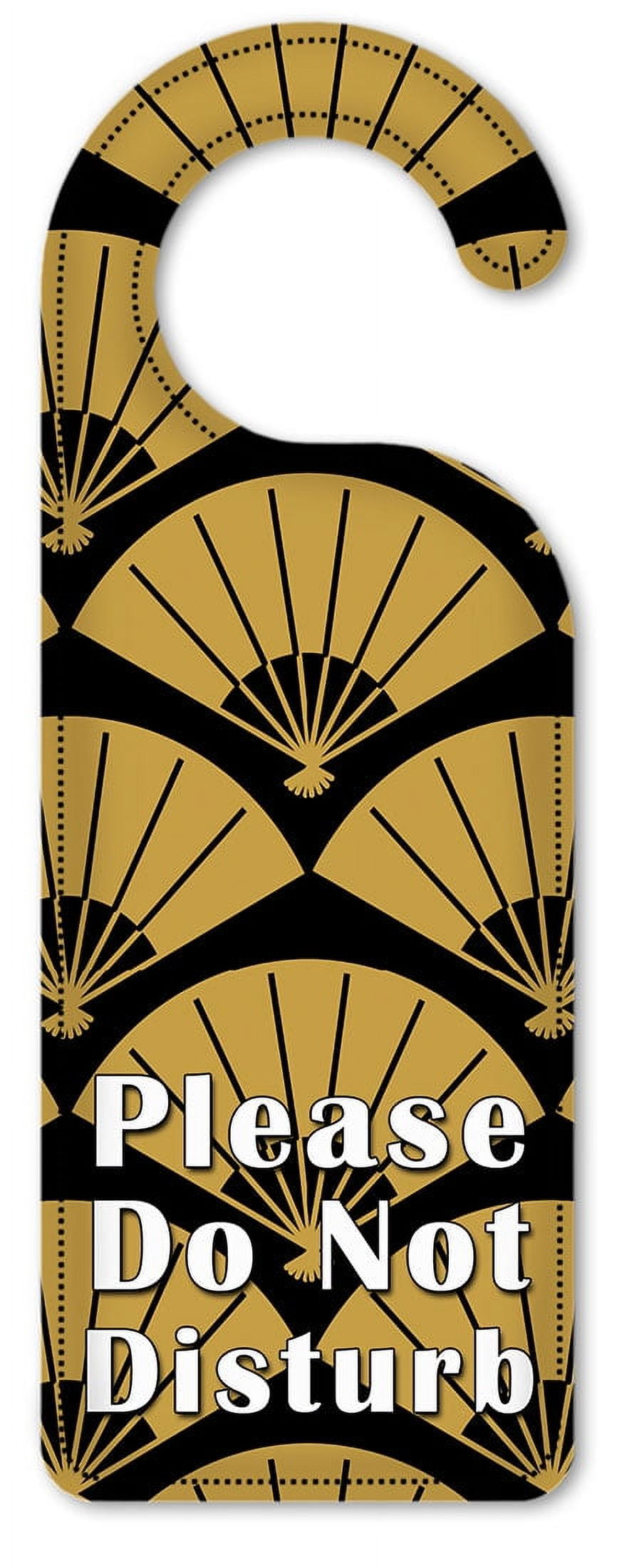 Do Not Disturb Door Knob Hanger Sign - Gold Fans - Walmart.com