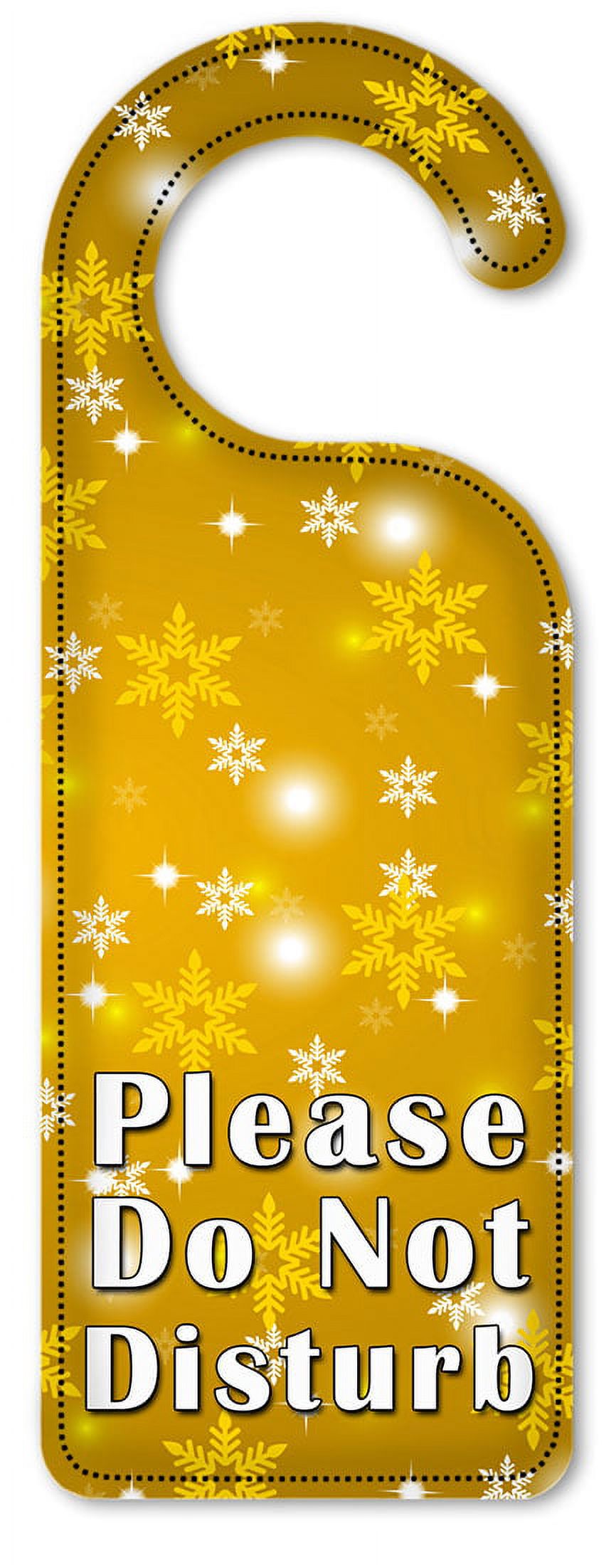 Do Not Disturb Door Knob Hanger Sign - Gold Snow Flakes - Walmart.com