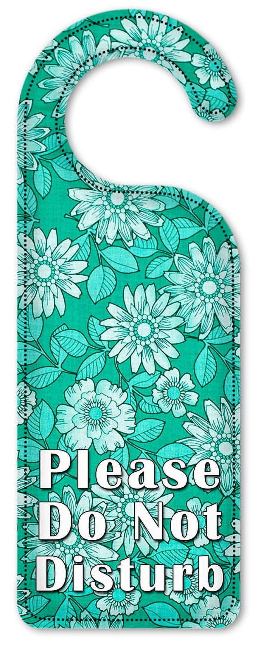 Do Not Disturb Door Knob Hanger Sign - Green Flowers - Walmart.com